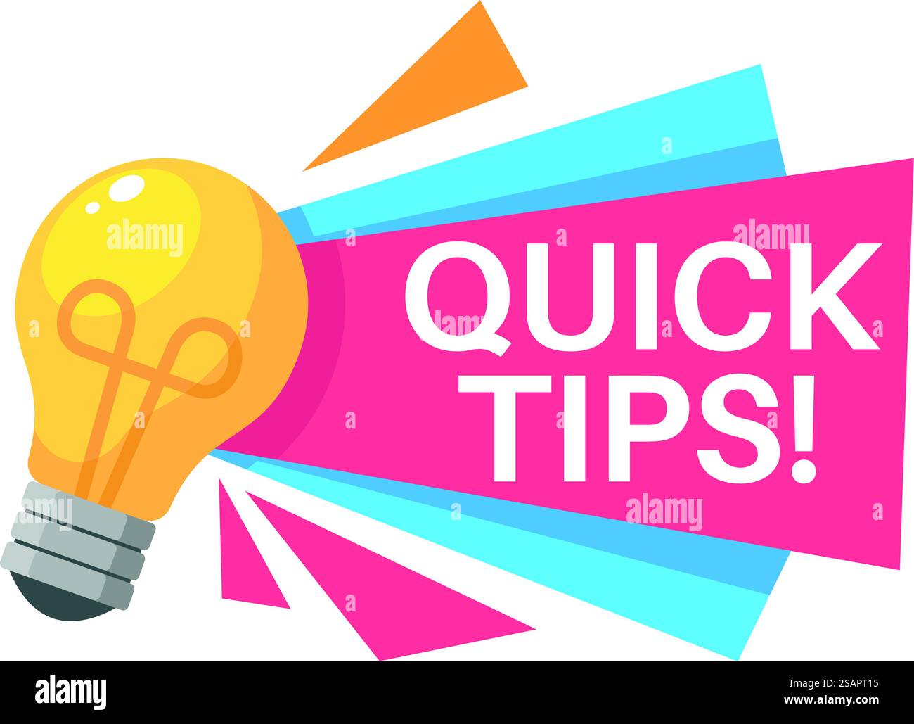 Quick tips logo. Expert blog post ideas isolated on white background ...