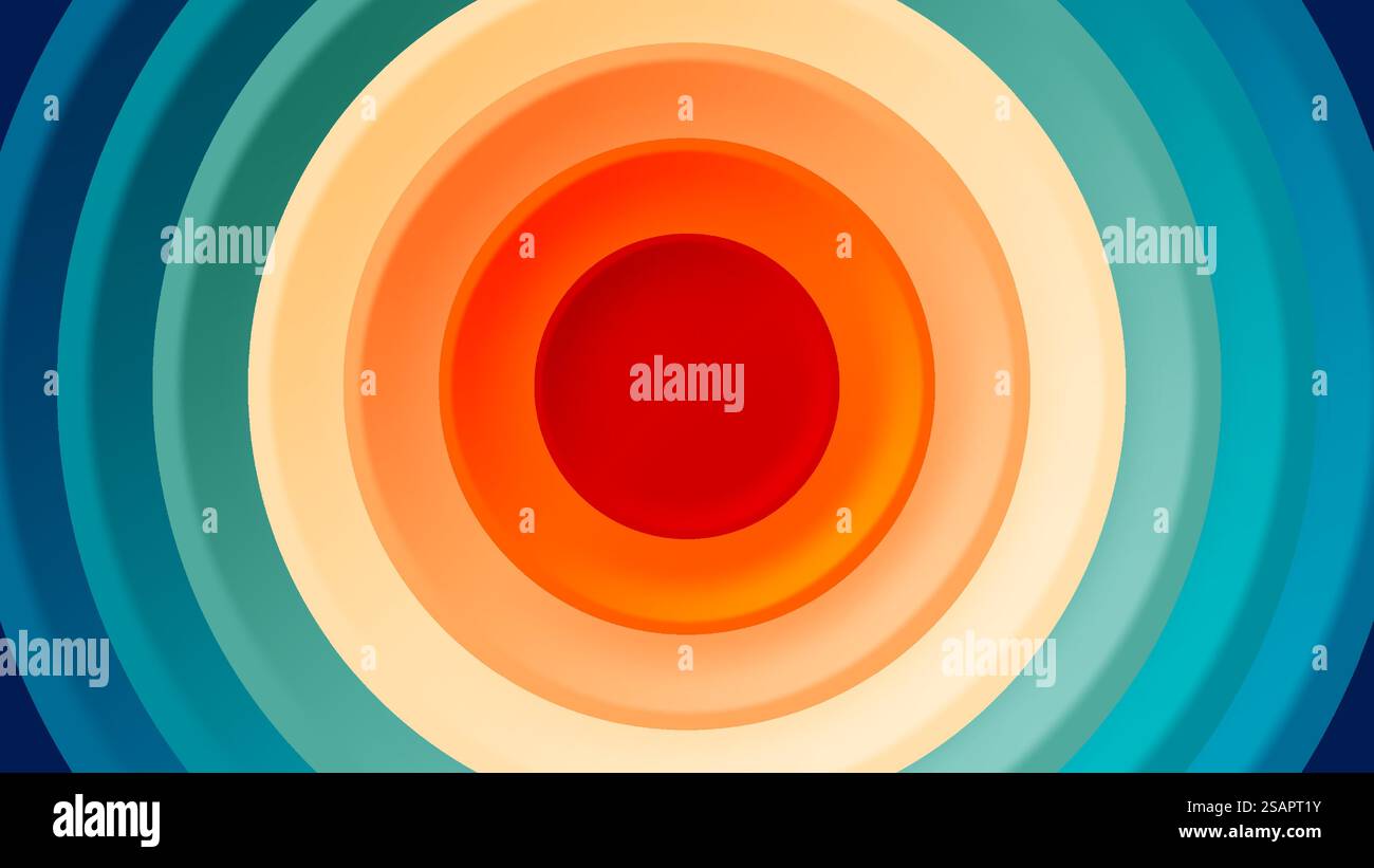 Minimal abstract circular vision shape 70s color scheme background ...