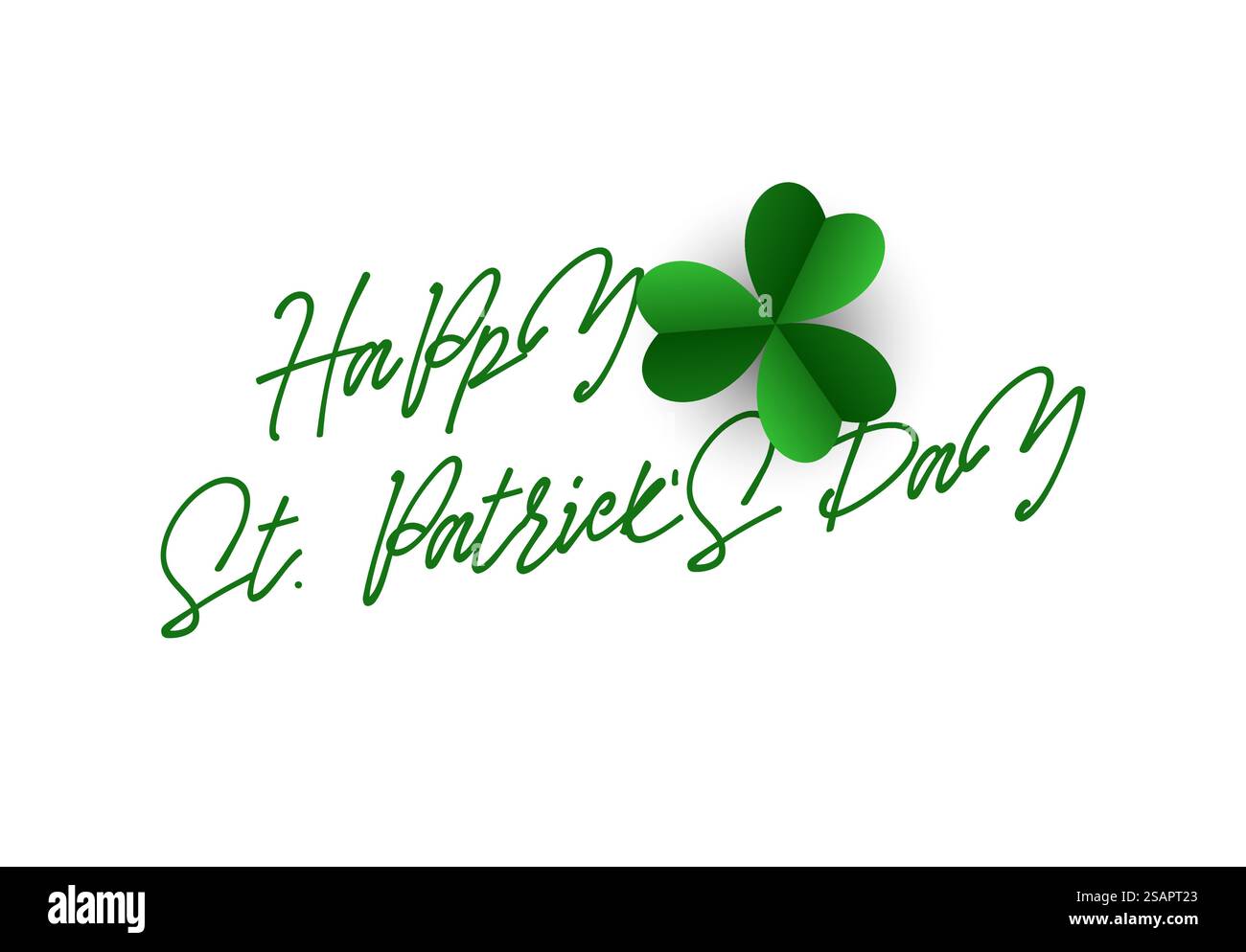 Happy st Patrick day, drawn calligraphy lettering.. Happy st Patrick ...