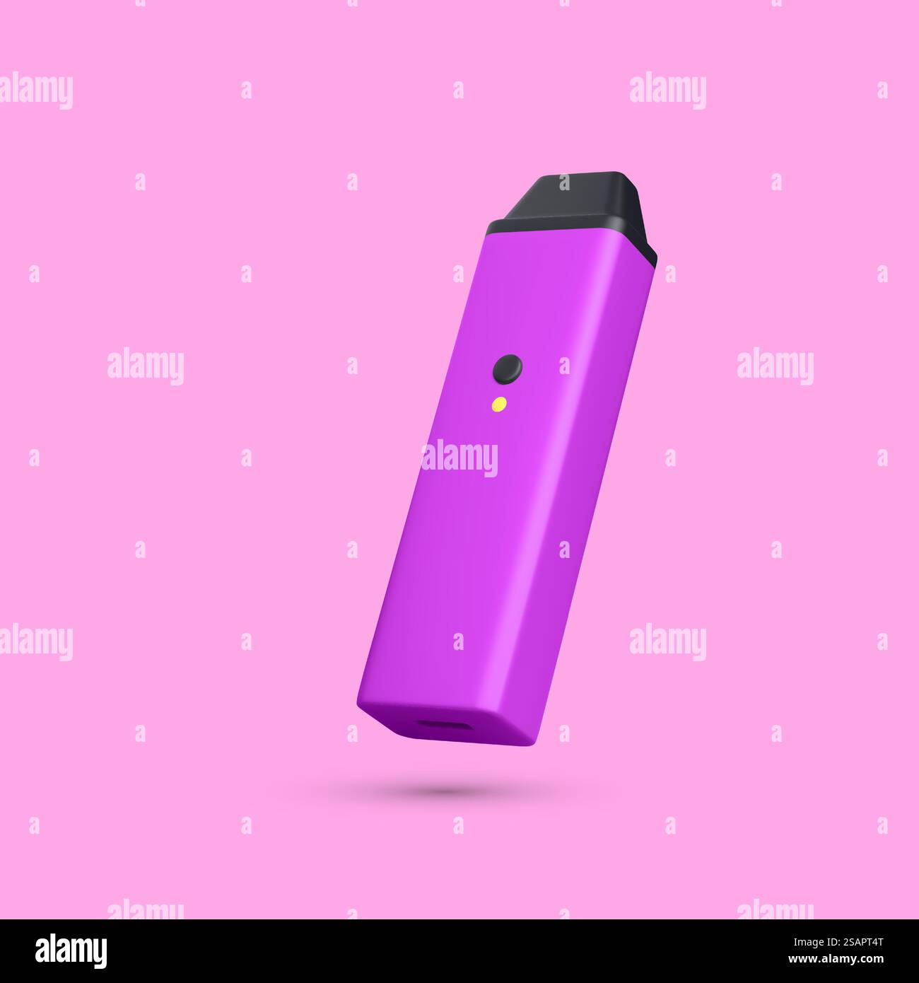 3d realistic disposable electronic cigarette isolated on light ...