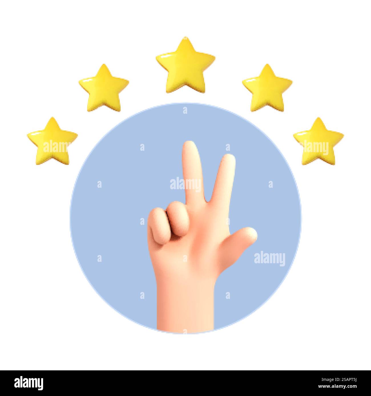 3D cartoon human hand showing two fingers. Love and peace. Peace ...