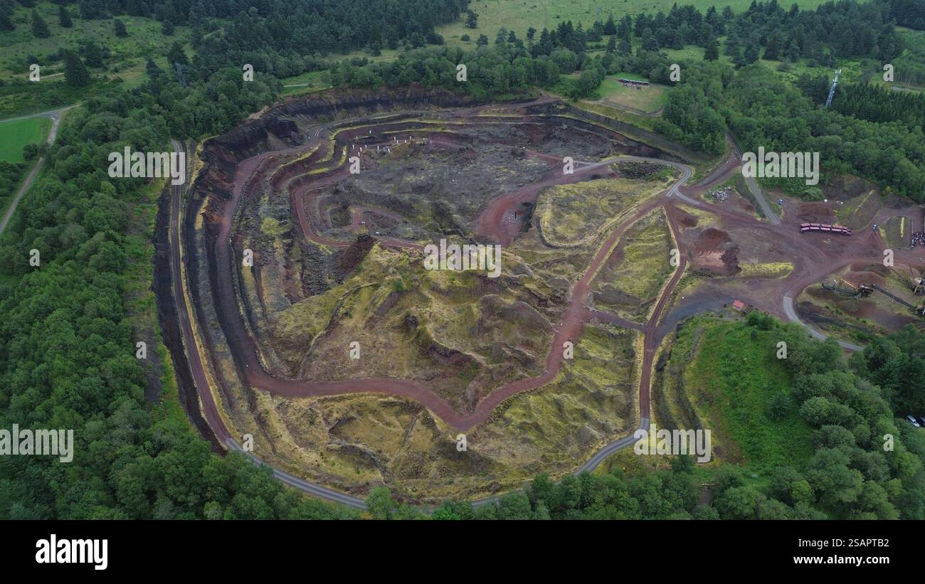 drone photo Lemptégy volcano france europe Stock Photo - Alamy