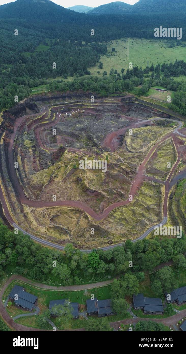 drone photo Lemptégy volcano france europe Stock Photo - Alamy