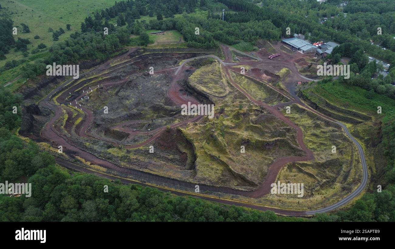 drone photo Lemptégy volcano france europe Stock Photo - Alamy