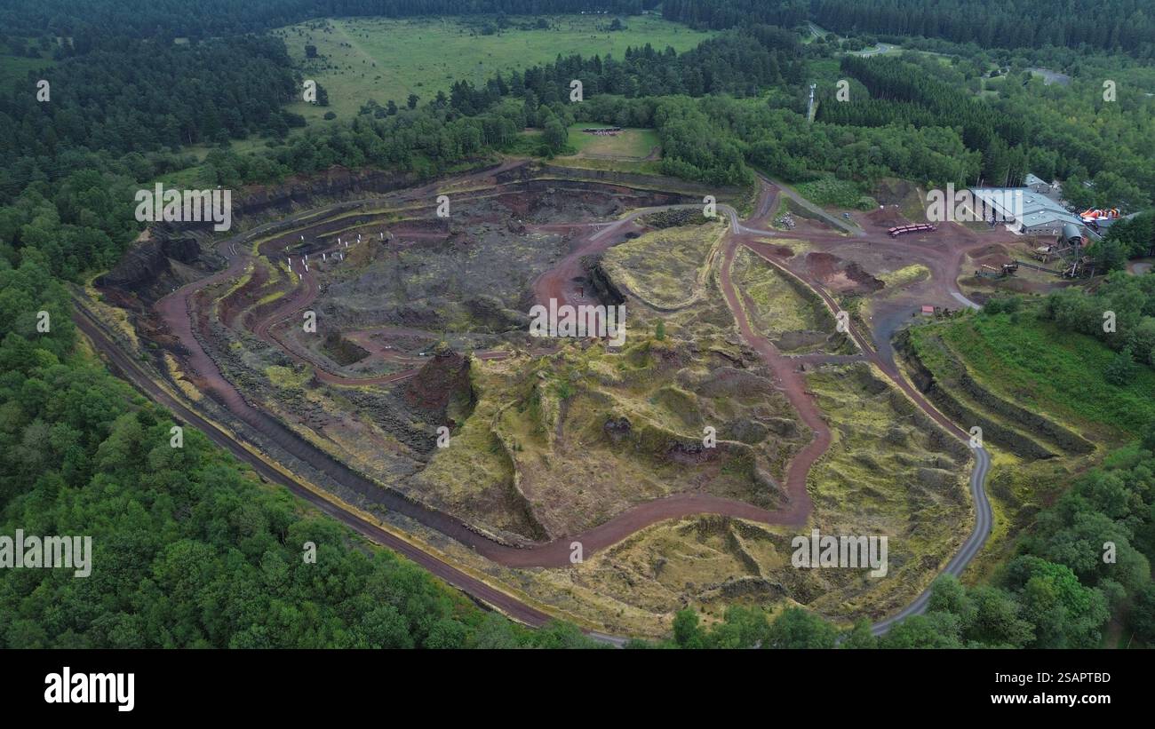 drone photo Lemptégy volcano france europe Stock Photo - Alamy