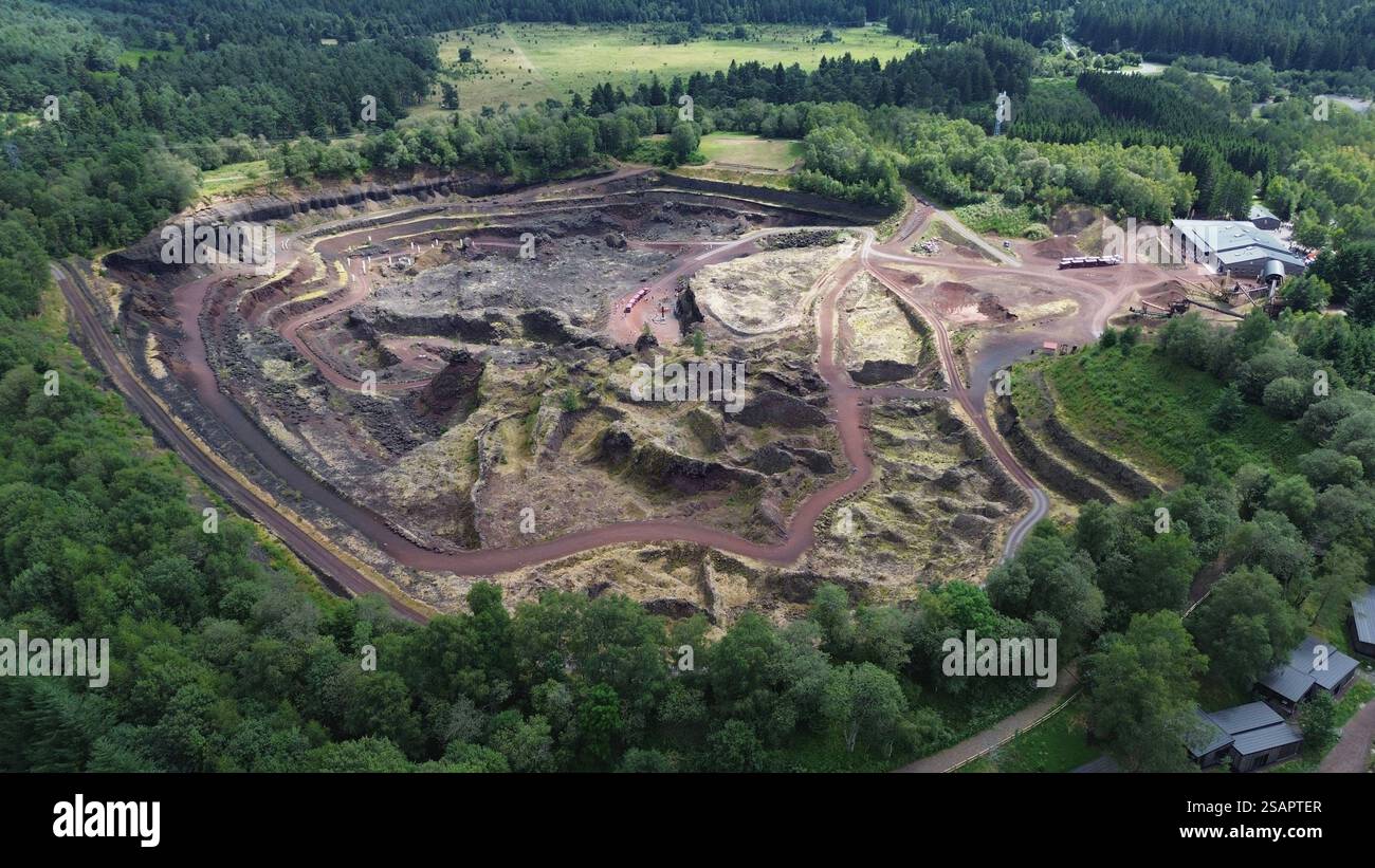 drone photo Lemptégy volcano france europe Stock Photo - Alamy