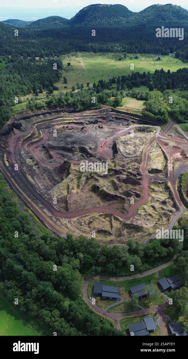 drone photo Lemptégy volcano france europe Stock Photo - Alamy