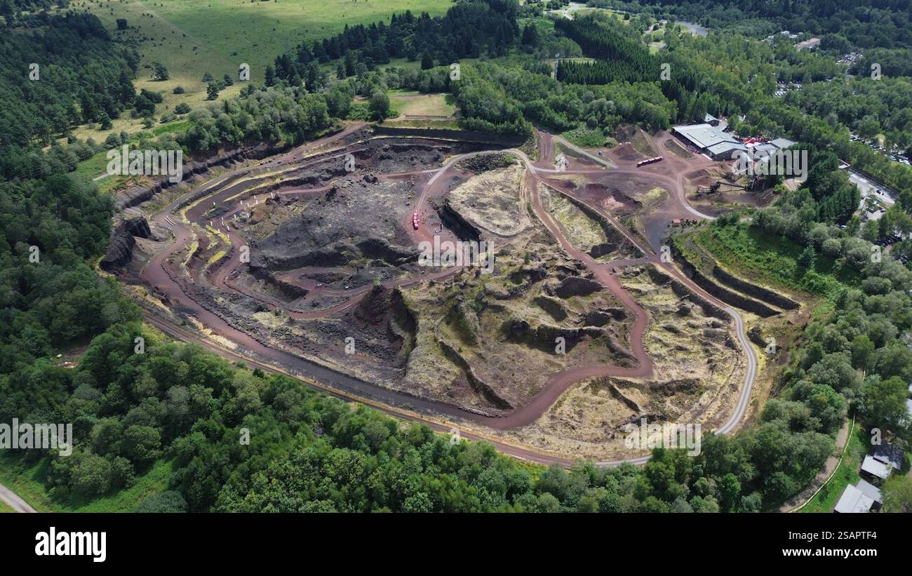 drone photo Lemptégy volcano france europe Stock Photo - Alamy