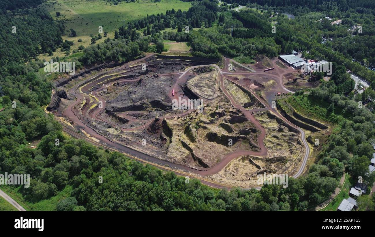 drone photo Lemptégy volcano france europe Stock Photo - Alamy