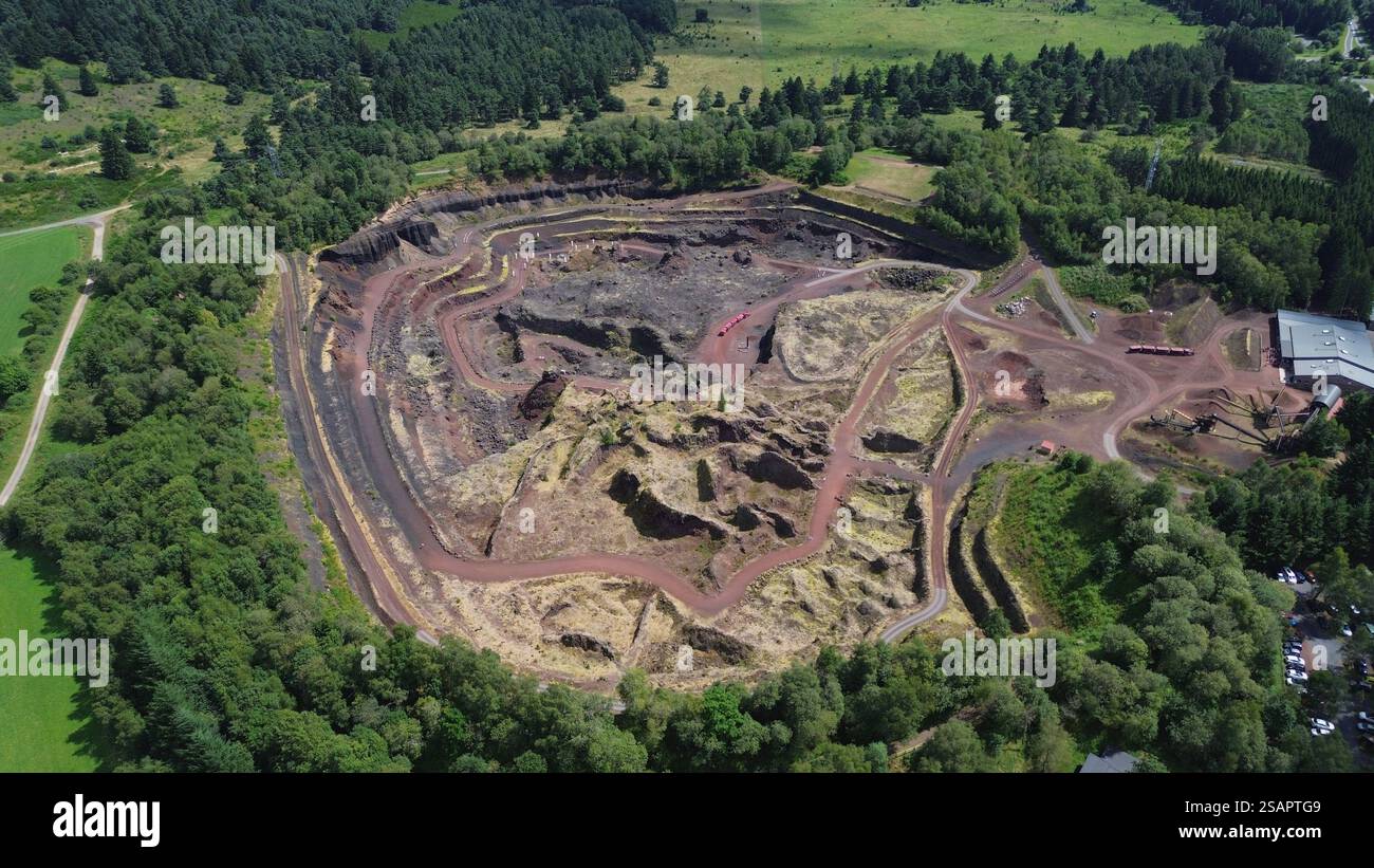 drone photo Lemptégy volcano france europe Stock Photo - Alamy