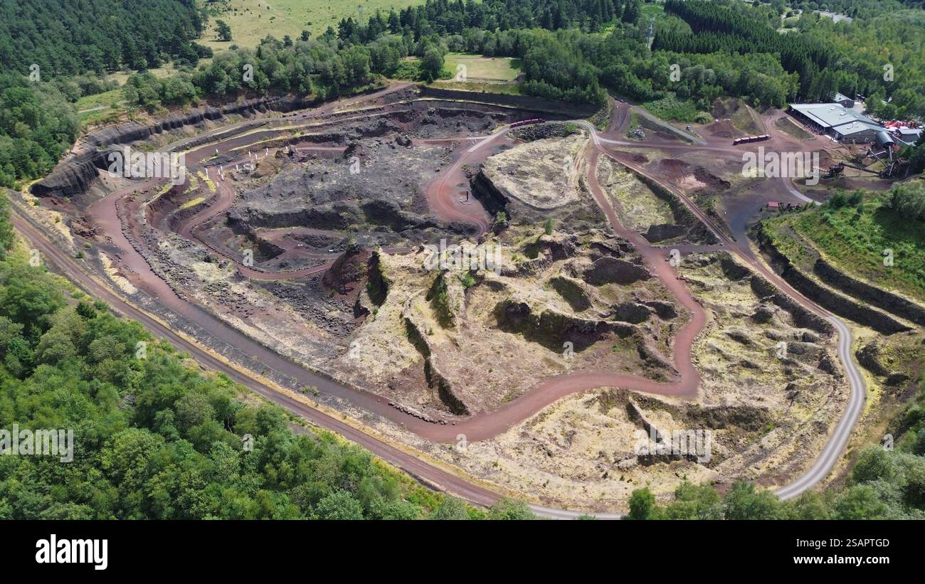 drone photo Lemptégy volcano france europe Stock Photo - Alamy