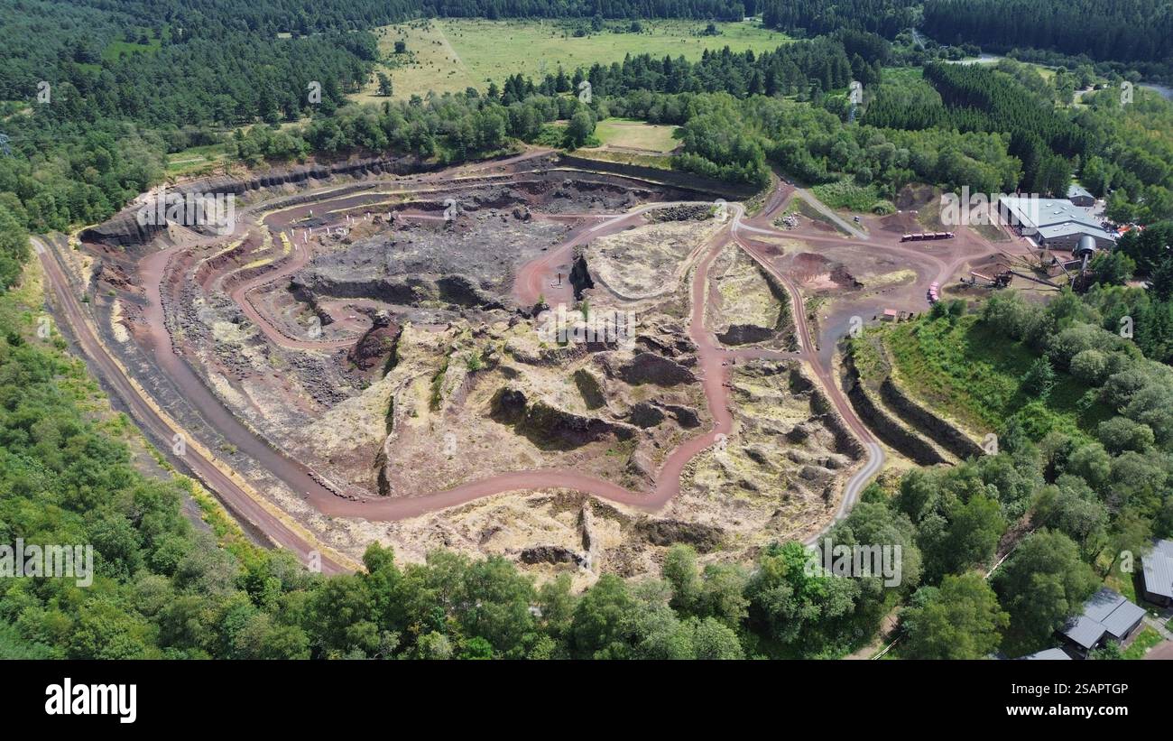 drone photo Lemptégy volcano france europe Stock Photo - Alamy