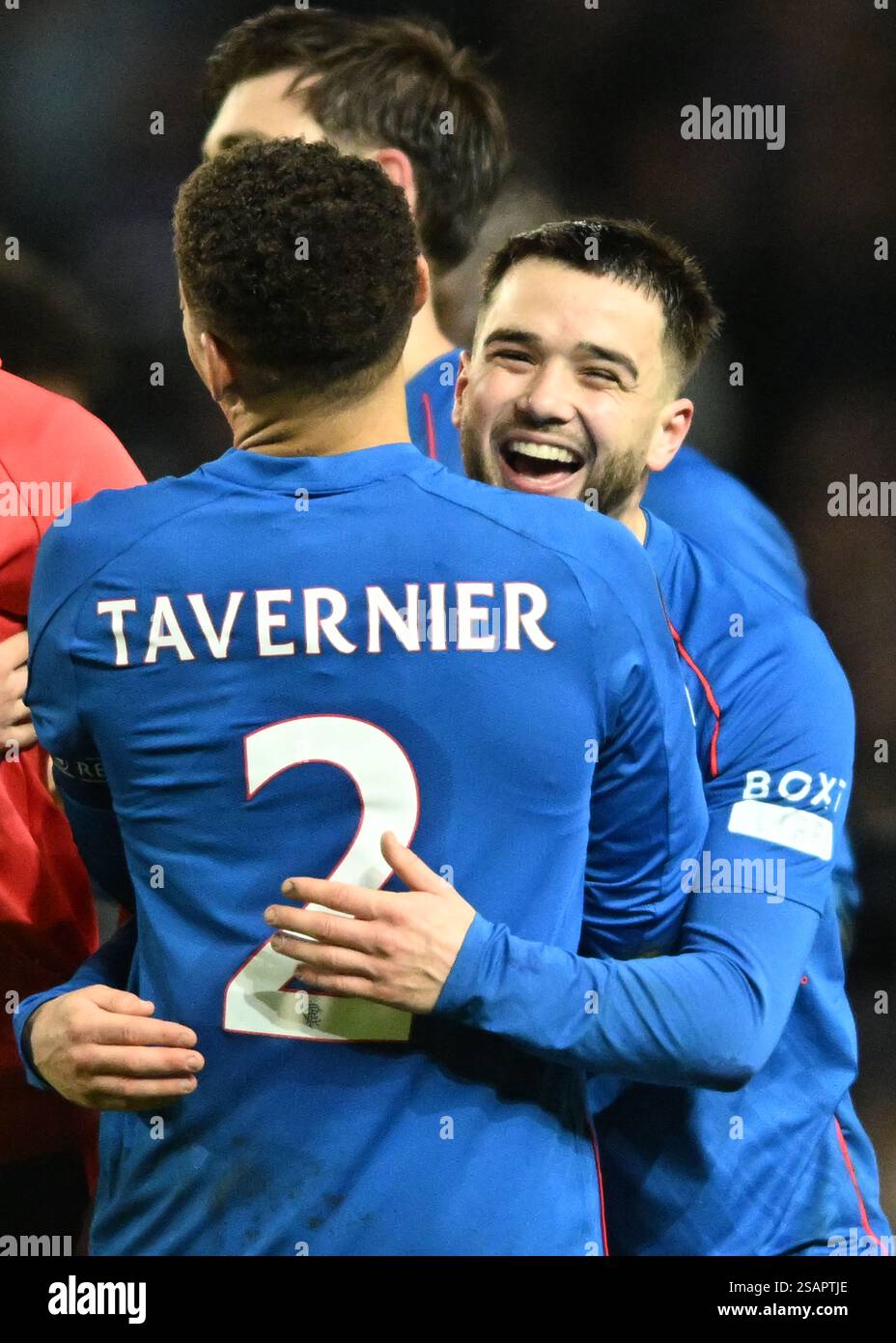 Glasgow, UK. 30th Jan, 2025. Rangers players including Nicolas Raskin ...