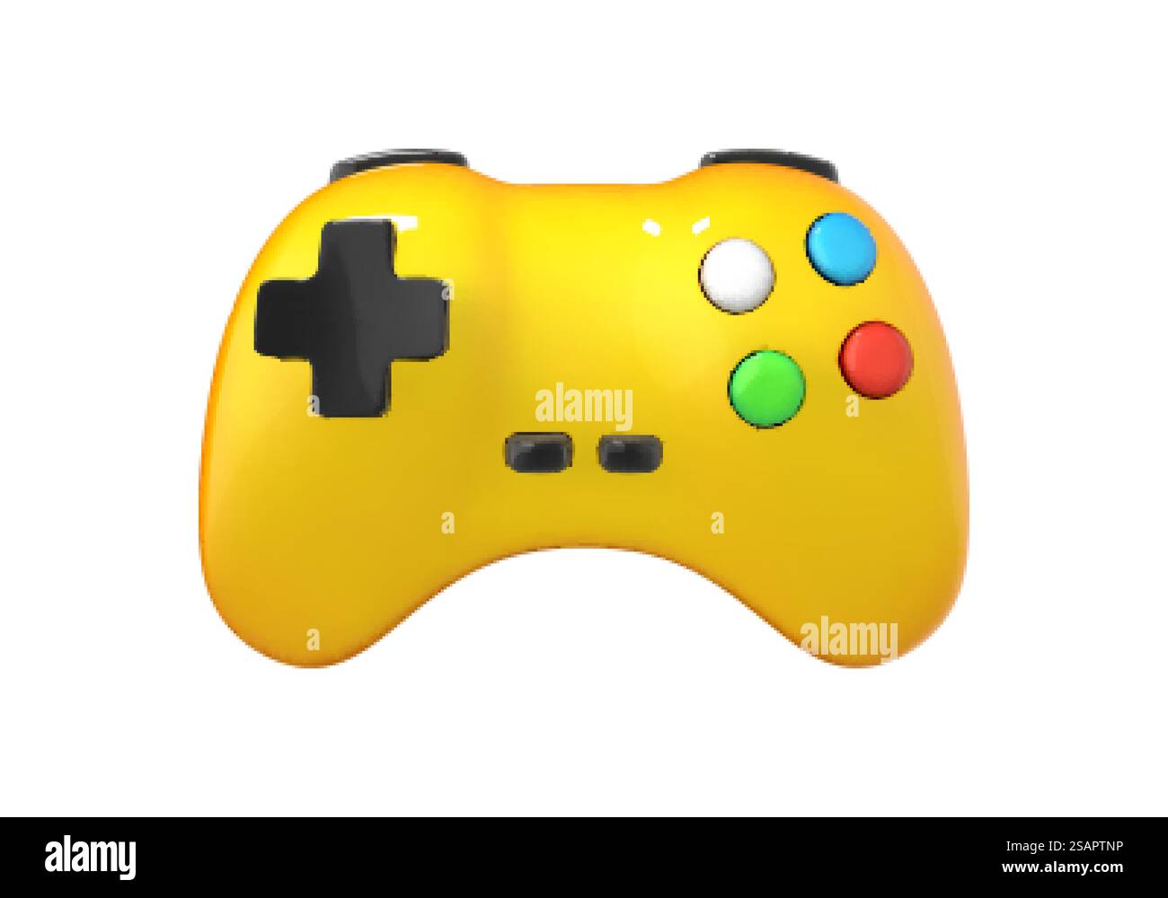 3D realistic gamepad. Wireless controller isolated on white background ...