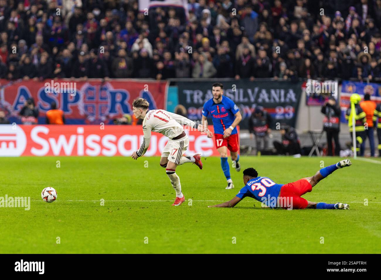 Alejandro Garnacho of Manchester United in action during the UEFA ...