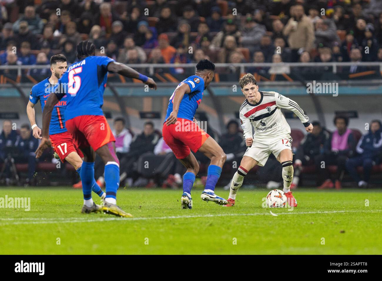 Alejandro Garnacho of Manchester United in action during the UEFA ...