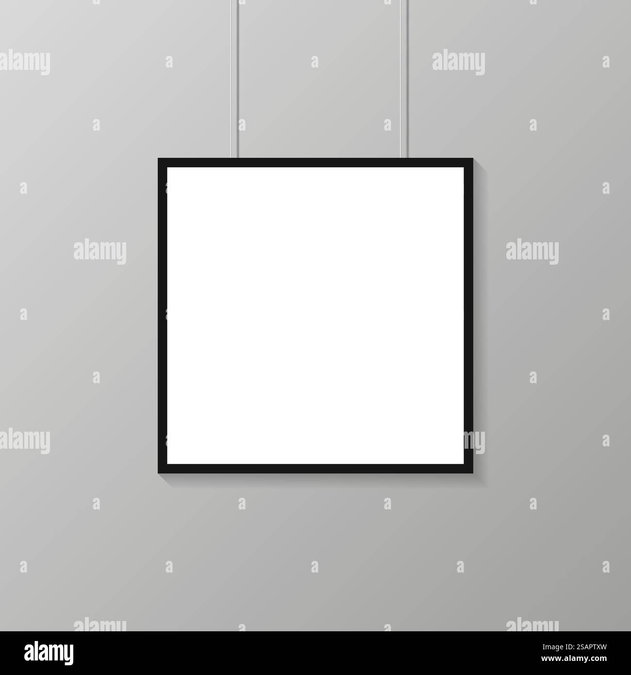 Silver picture frame mockup Stock Vector Images - Alamy