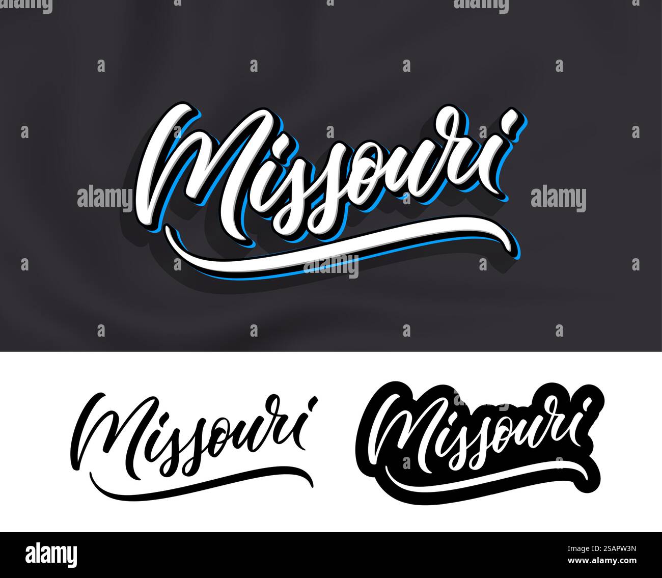 Missouri vector handwritten lettering design. The lettering can be used ...
