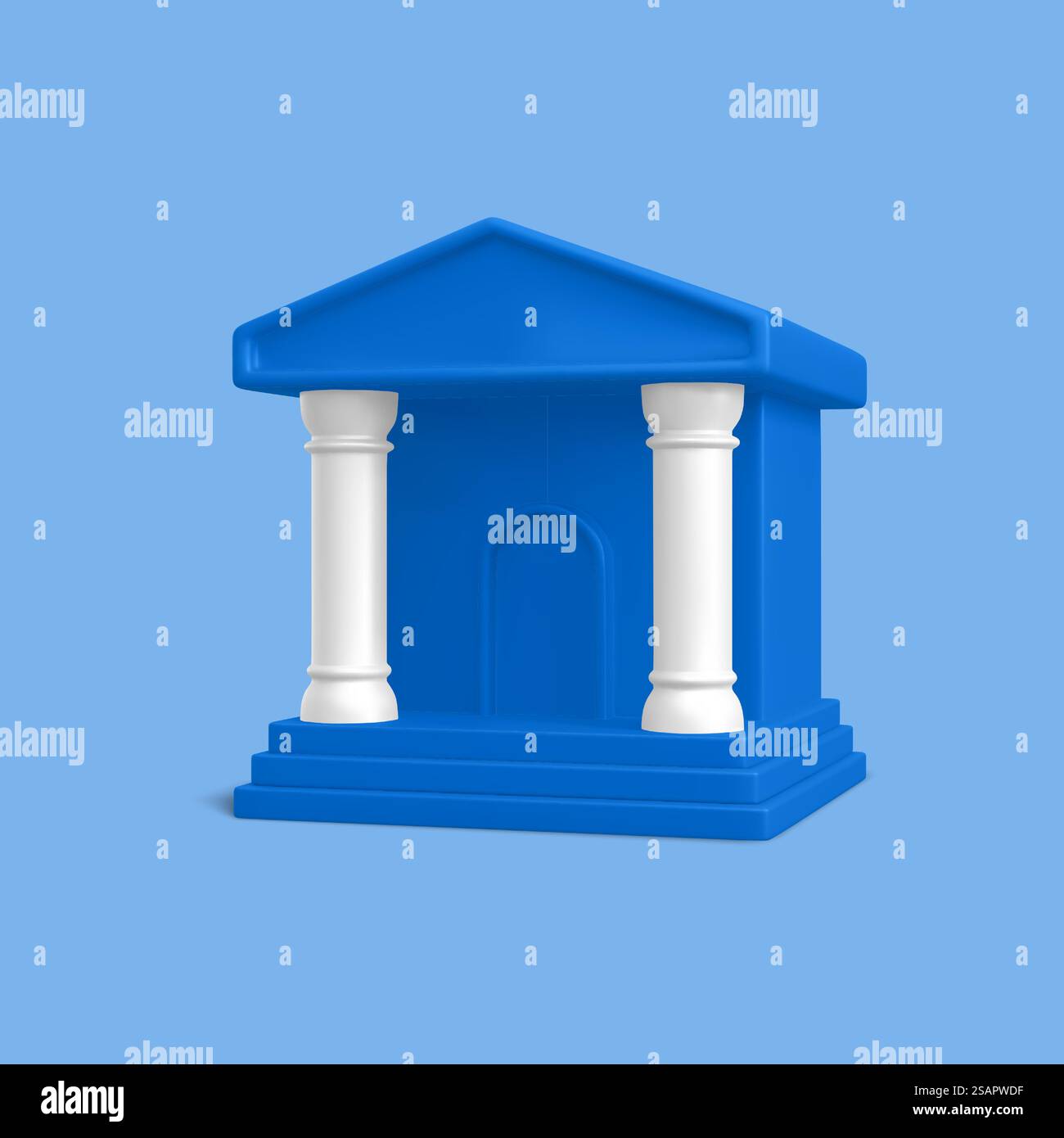3d realistic bank building. Online banking or bank transactions and ...