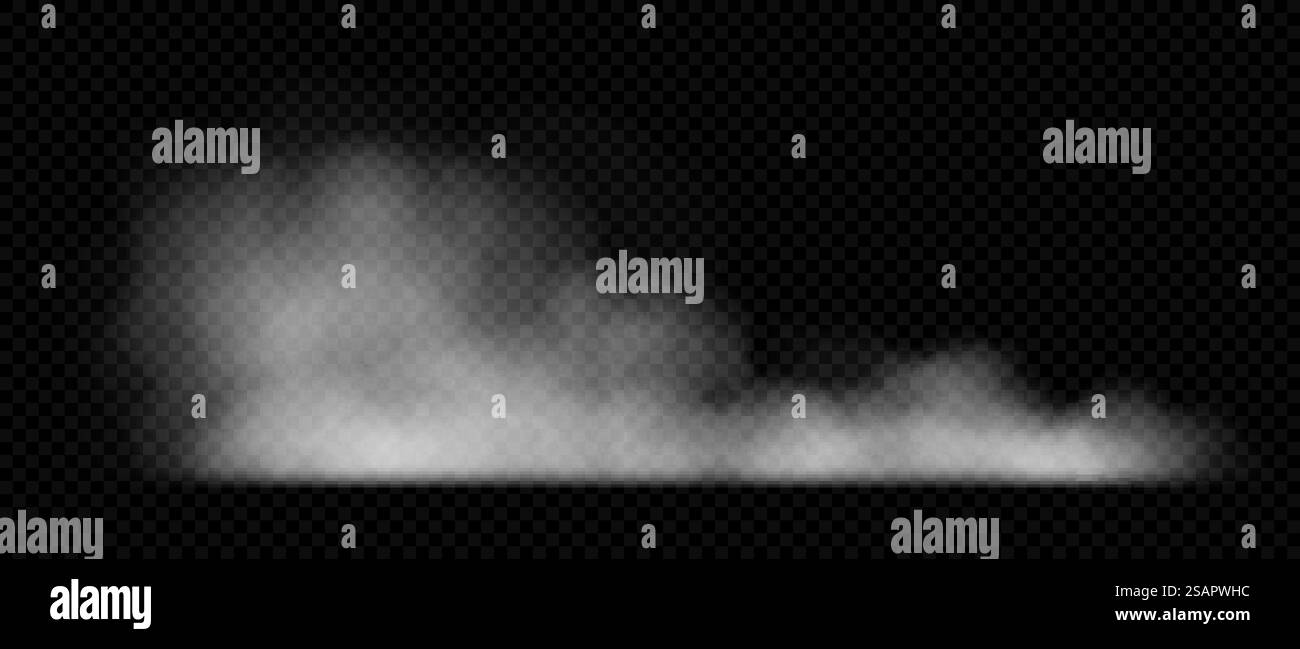 Vector cloud of smoke or fog. Fog or smoke isolated on transparent ...