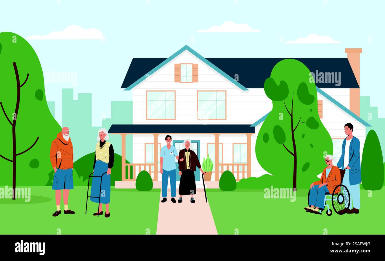 Adult daycare center Stock Vector Images - Alamy