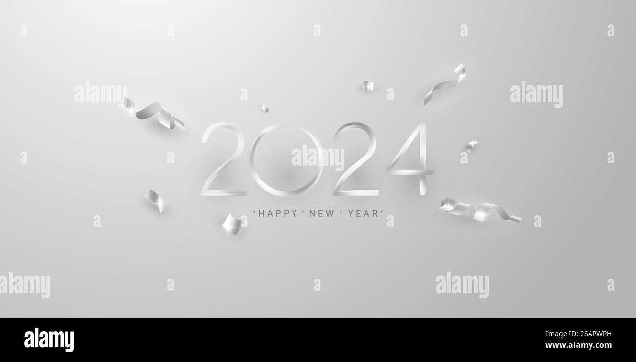 happy new year 2024 with elegant typography design template 2024 new ...