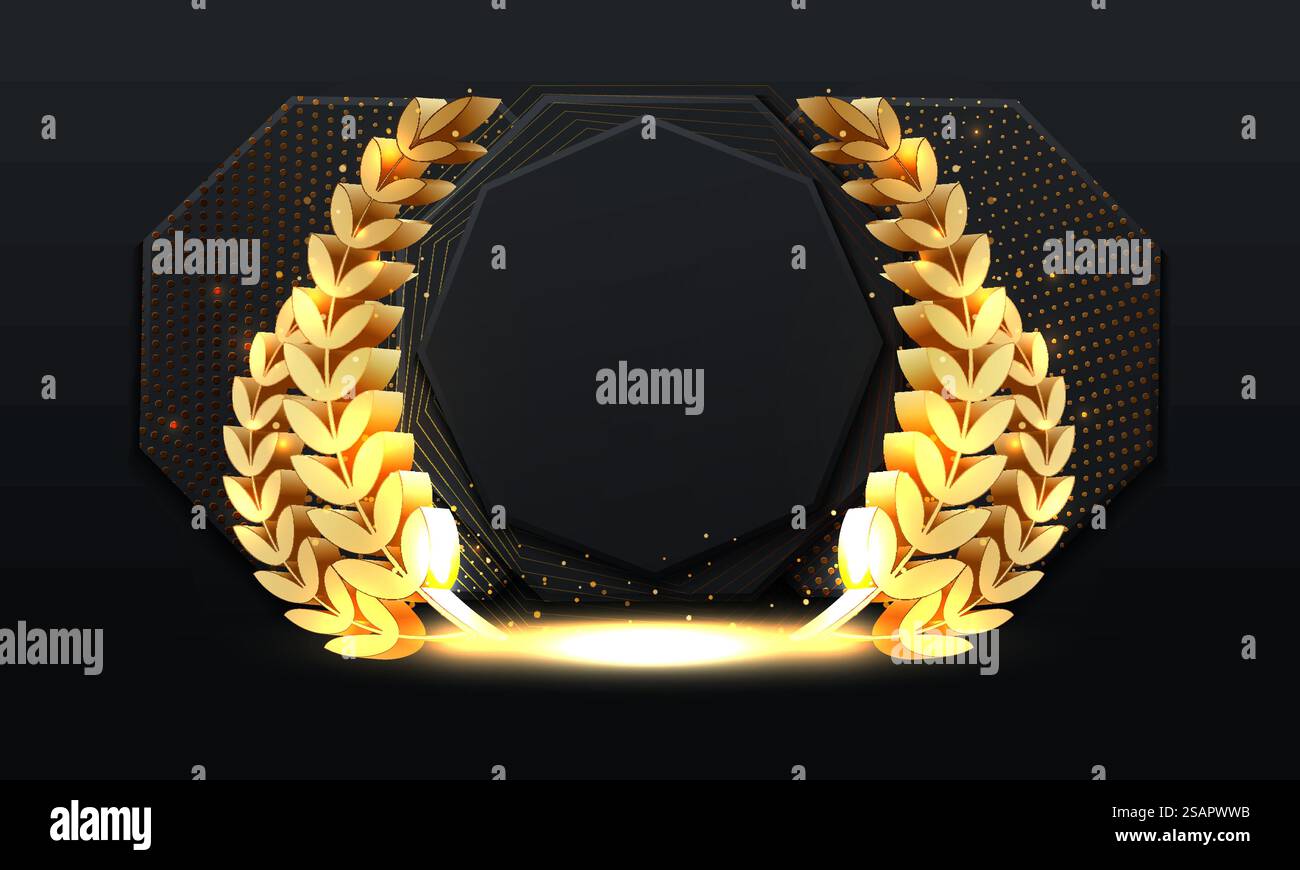 Laurel wreaths symbol of victory, glory and success Stock Vector Image ...