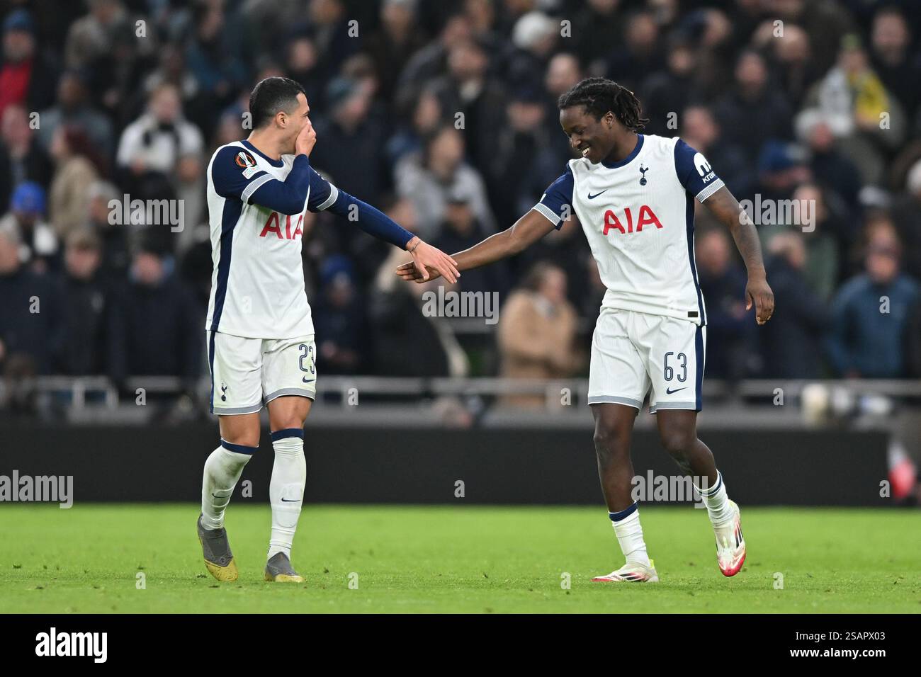 Oyindamola Ajayi of Tottenham Hotspur celebrates scoring during the ...