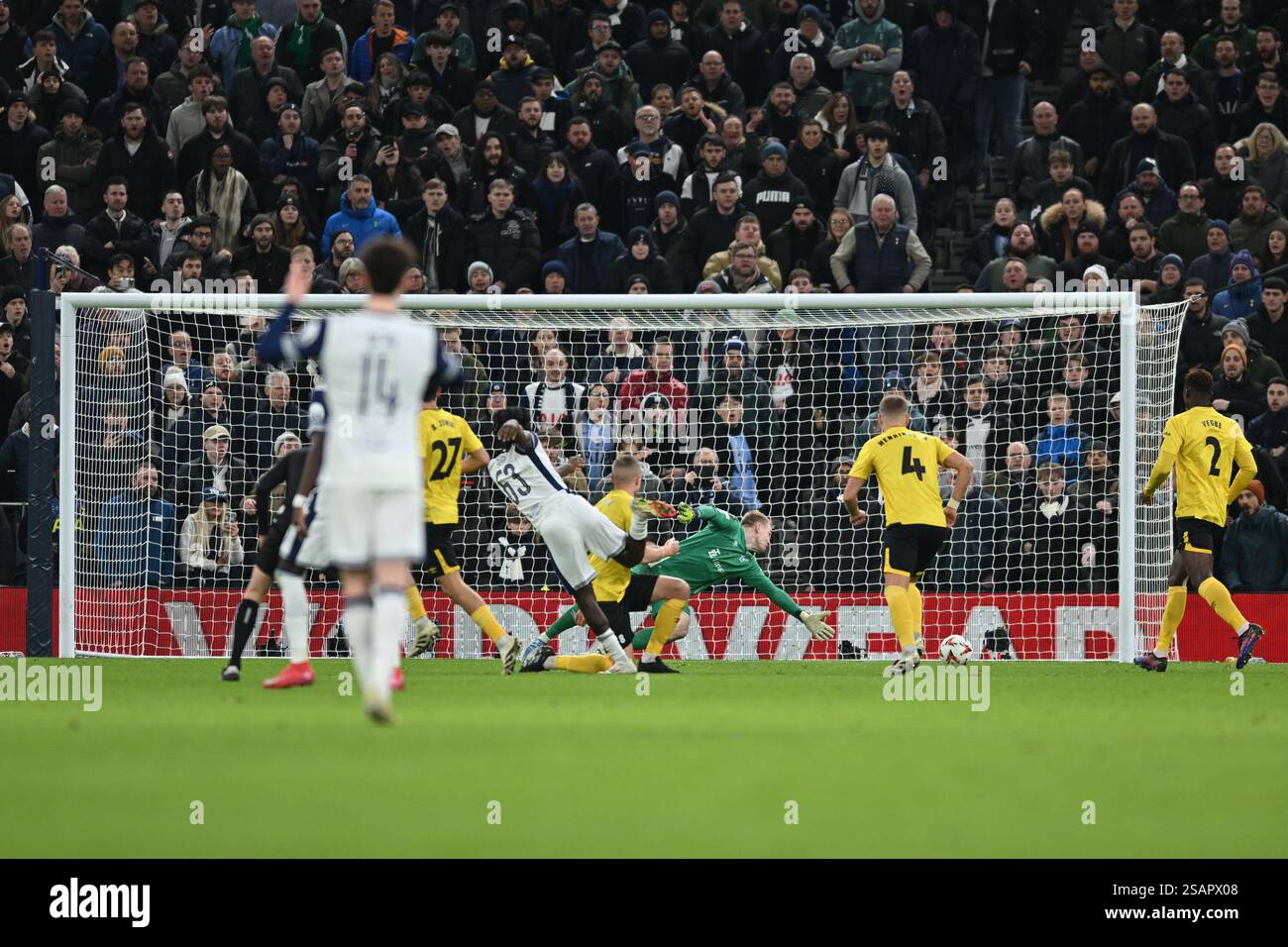 Oyindamola Ajayi of Tottenham Hotspur scores during the second half of ...