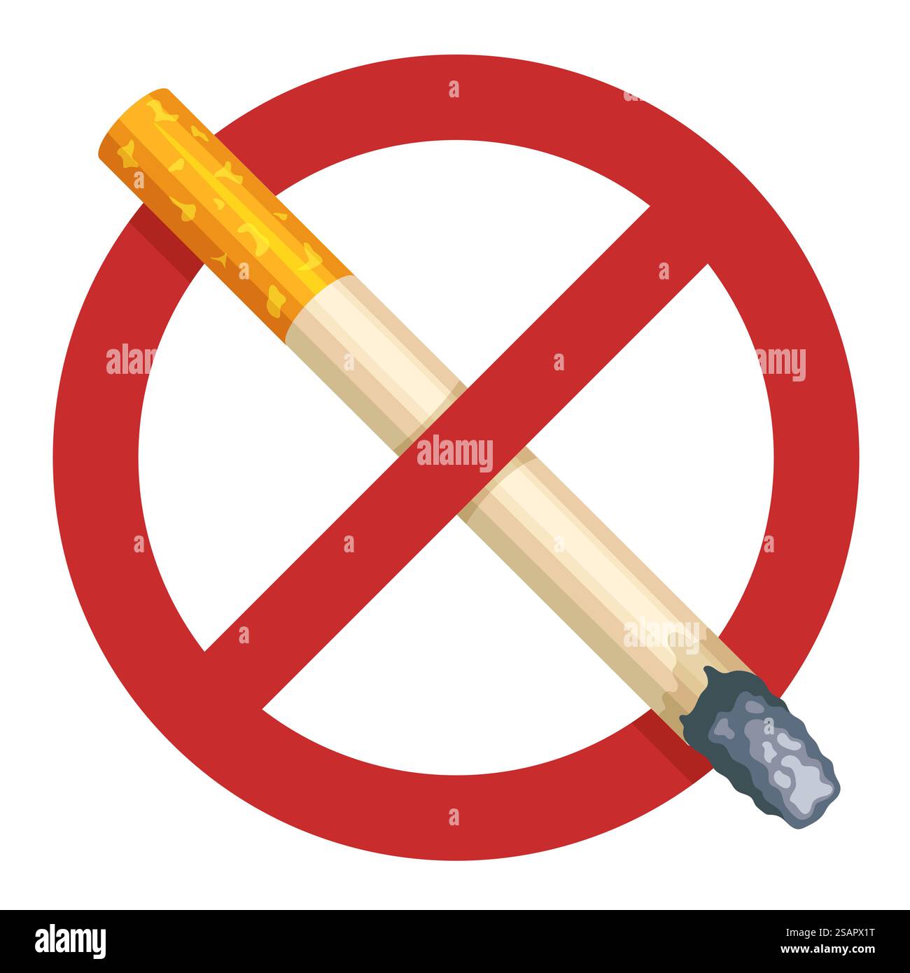 No smoking sign. Warning pictogram of smoking prohibition, cigarette ...