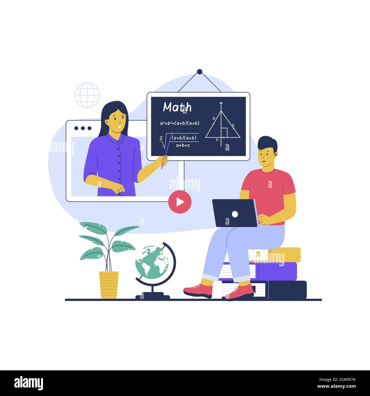 Math teacher in background Cut Out Stock Images & Pictures - Alamy