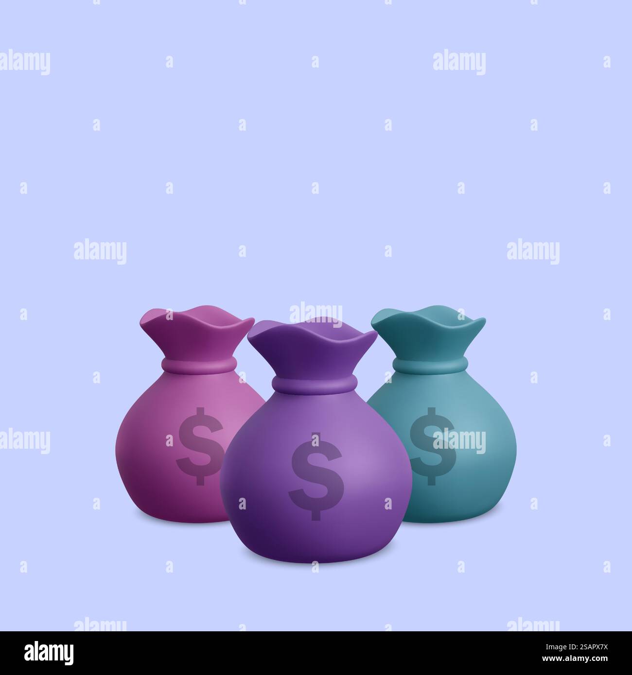 3d realistic money bags. Vector illustration Stock Vector Image & Art ...