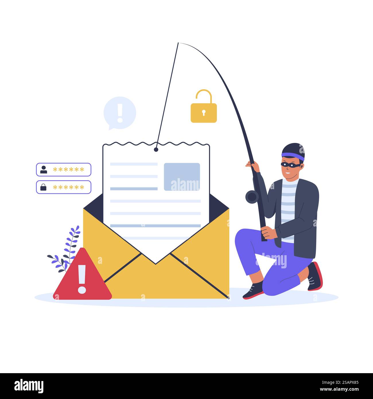 Cyber security concept mail Stock Vector Images - Alamy