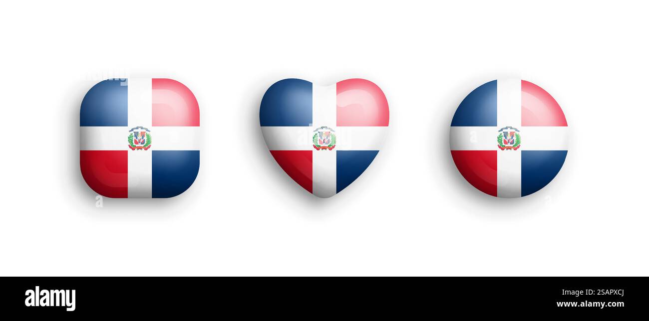 Dominican republic flag 3d design Stock Vector Images - Alamy
