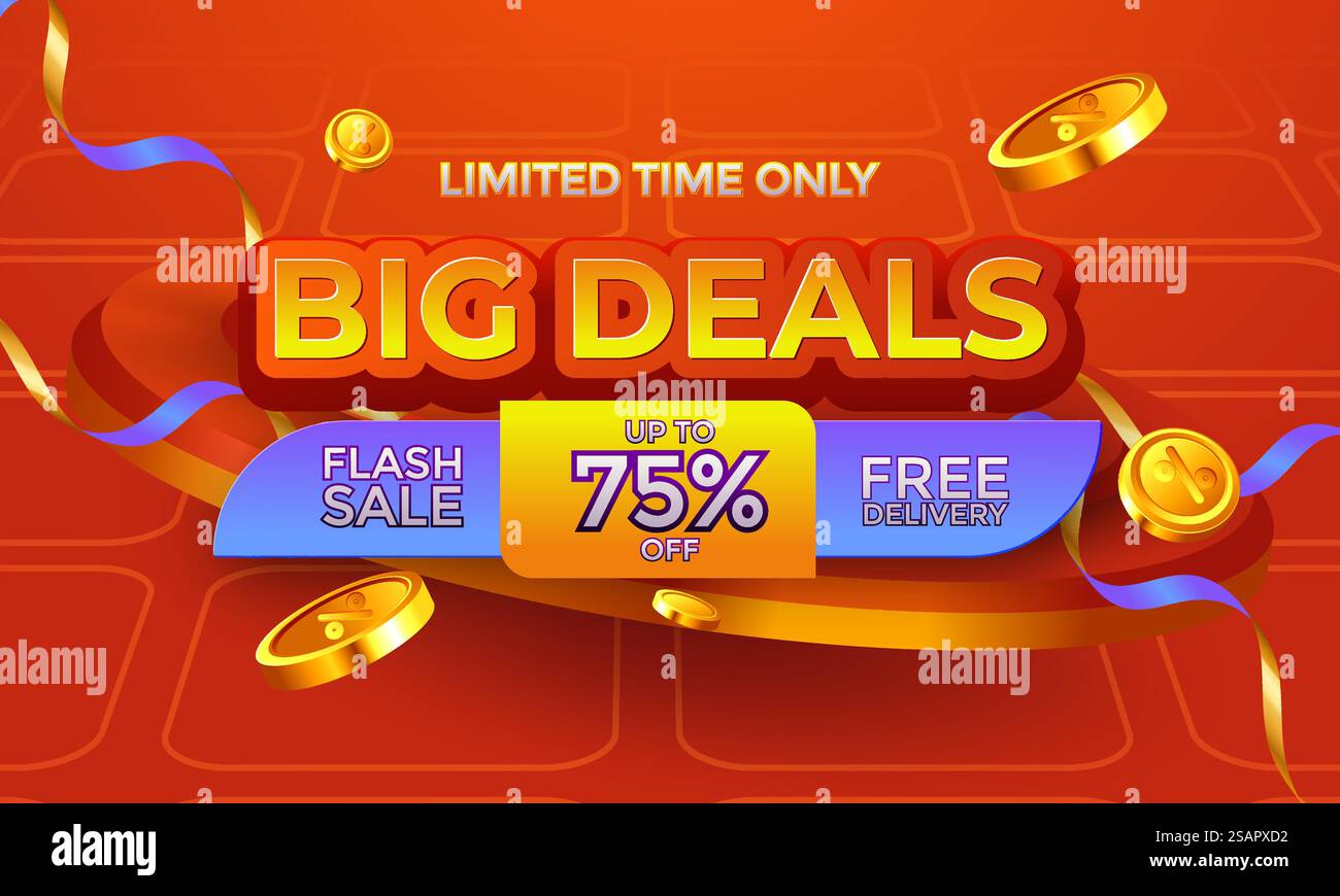 big deals vector banner design Stock Vector Image & Art - Alamy