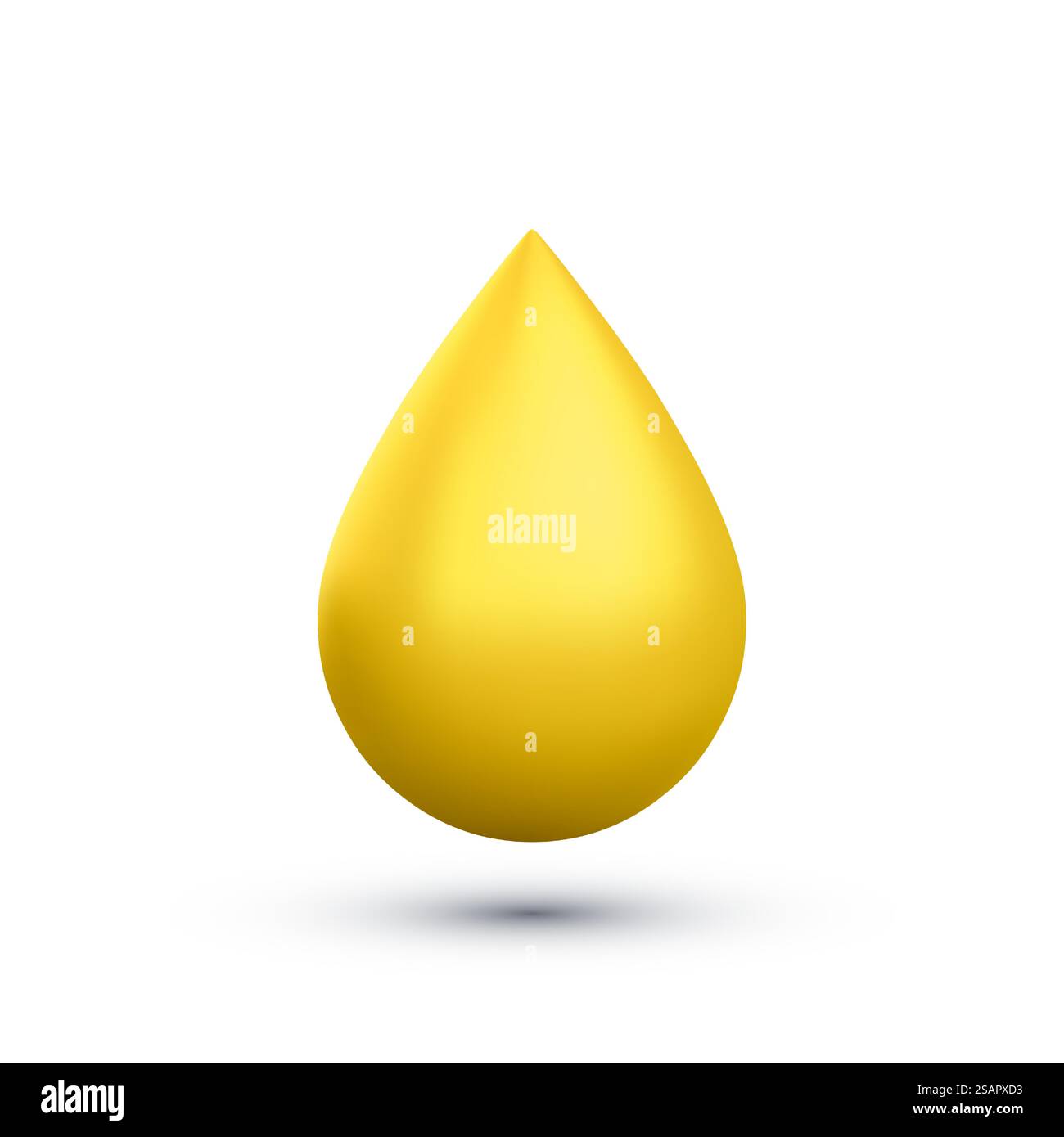 3d realistic oil drop or honey isolated on white background. Industrial ...