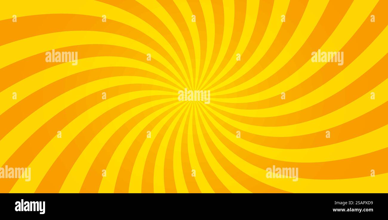 Sunburst retro sun rays yellow background. Abstract summer yellow comic ...