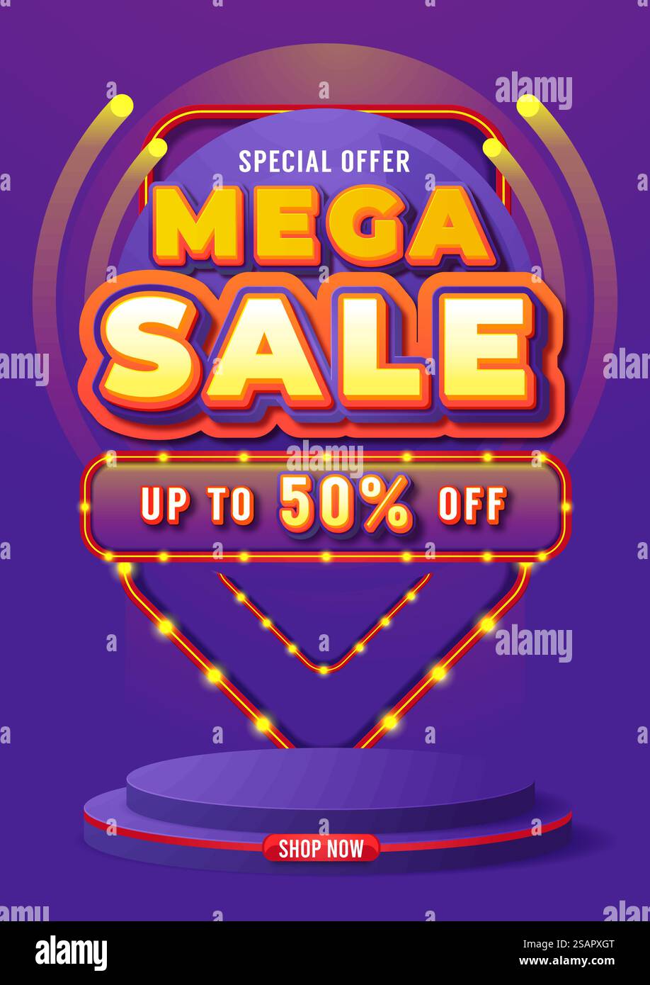 Mega sale poster vector hi-res stock photography and images - Alamy