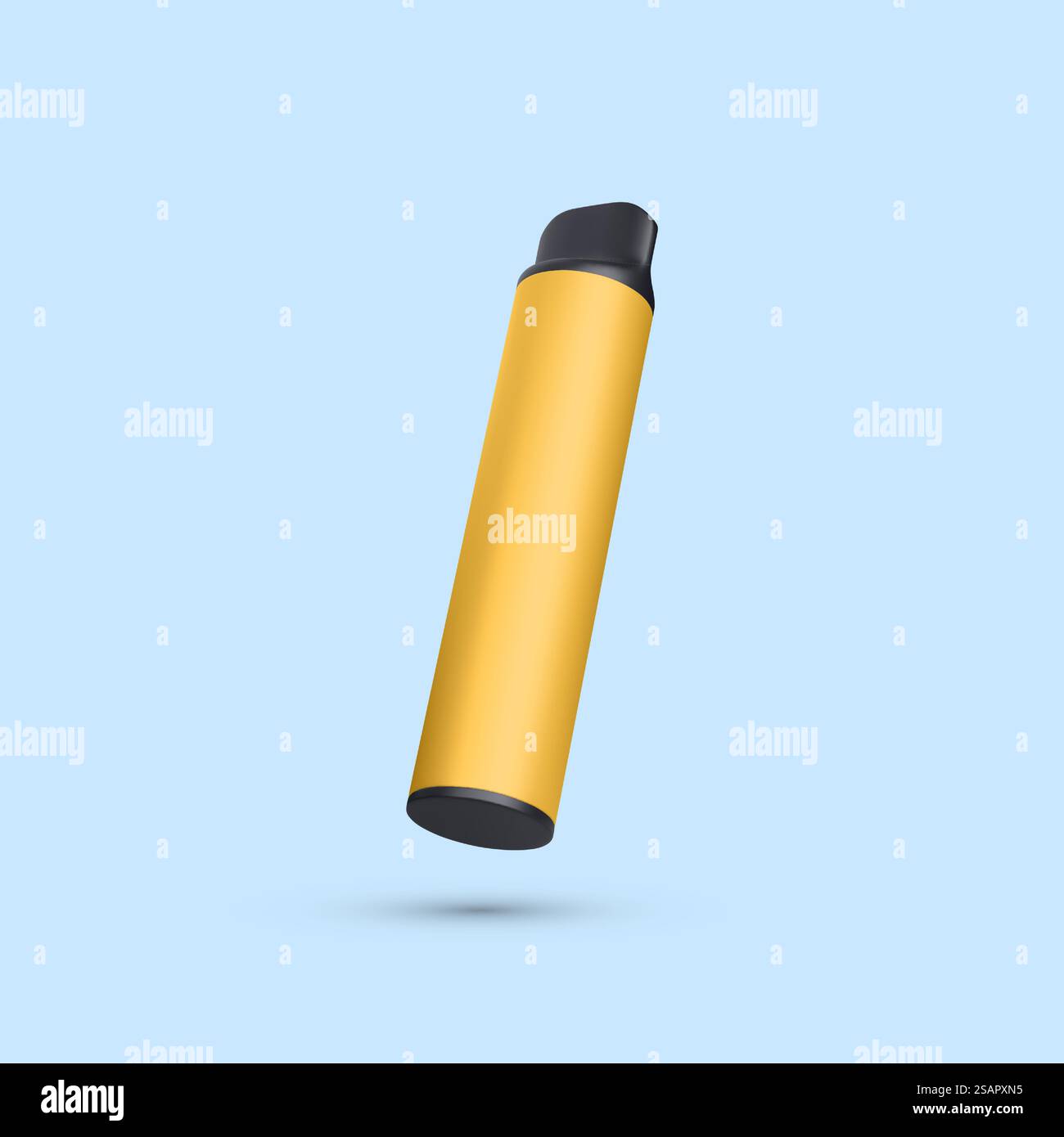 3d realistic disposable electronic cigarette isolated on light background. Modern smoking ...