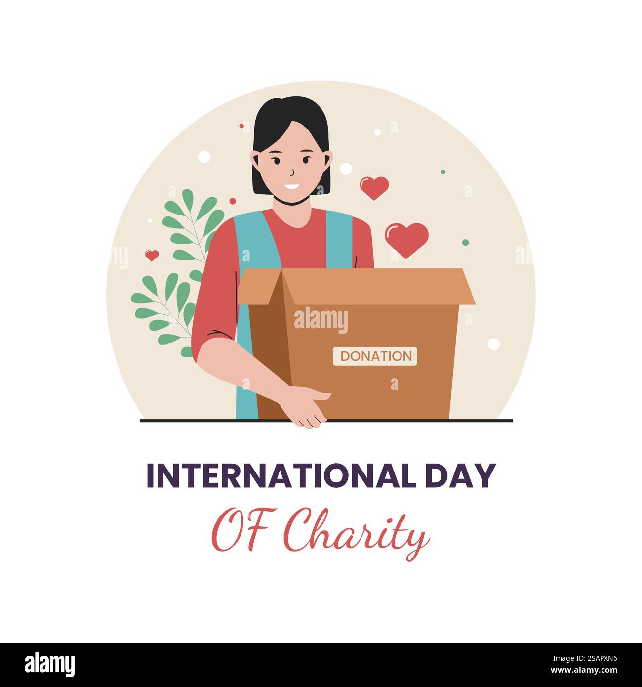 International day of charity day concept. Flat vector illustration ...