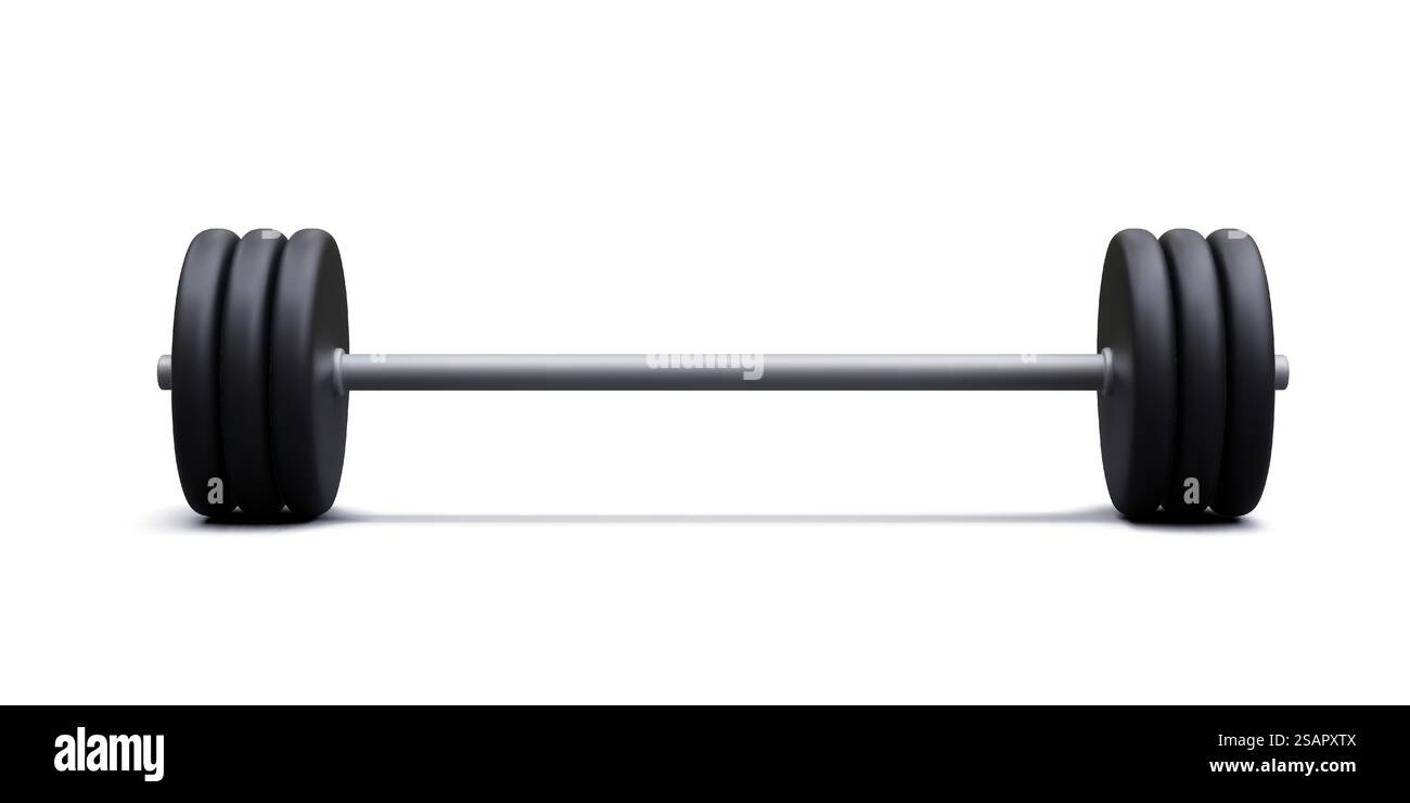 3d realistic dumbbell isolated on white background. Vector illustration Stock Vector Image & Art ...