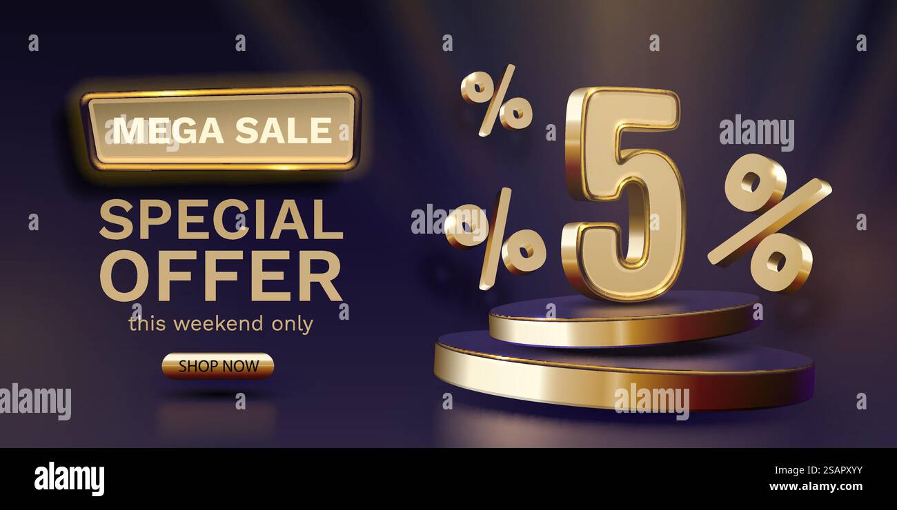 5 off sale banner sign board hi-res stock photography and images - Alamy