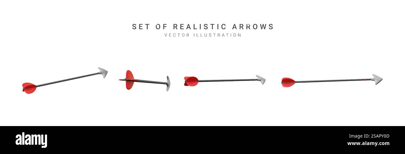 Set of realistic arrows. Vector illustration Stock Vector Image & Art ...