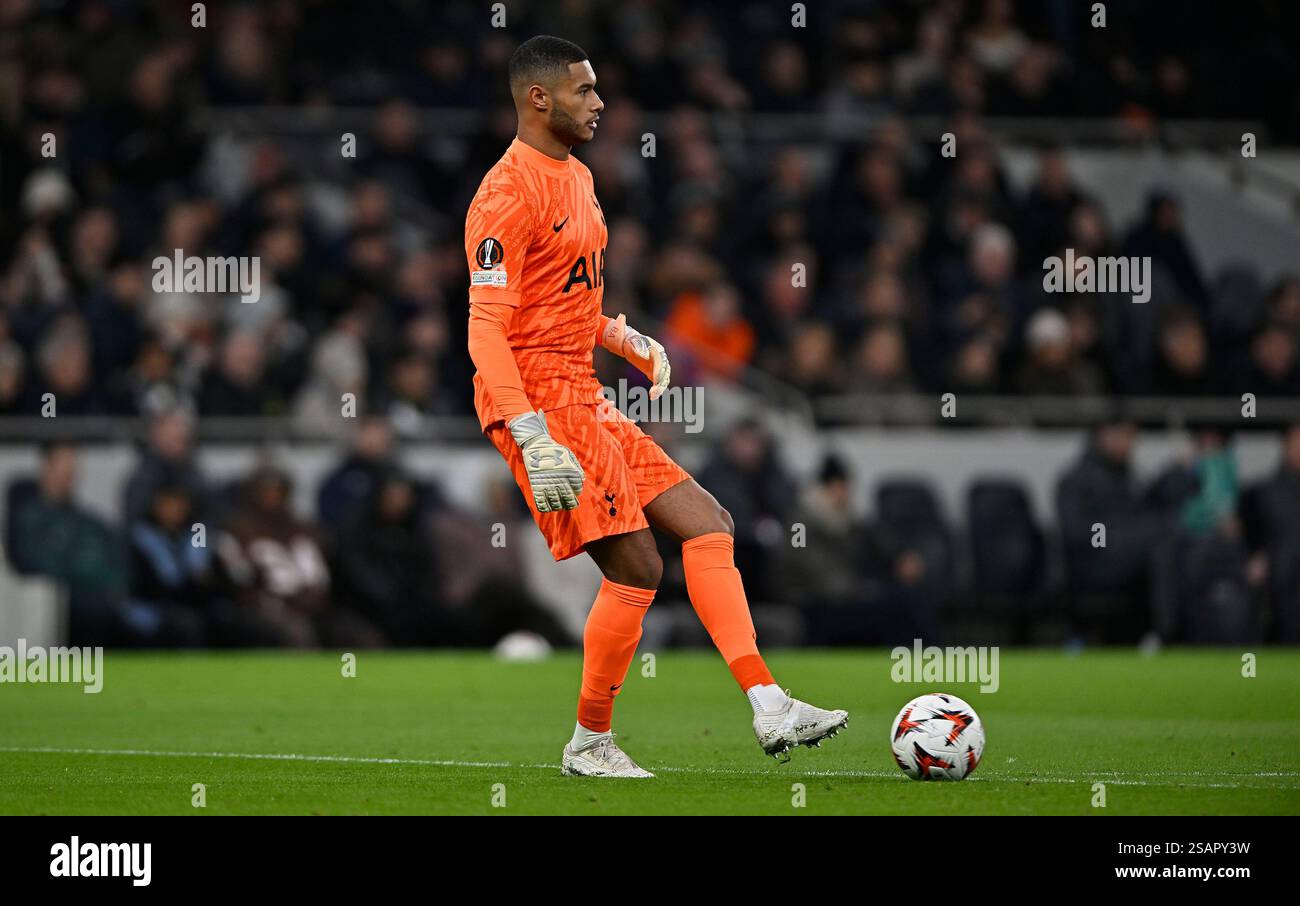 London, UK. 30th Jan, 2025. Alfie Whiteman (Spurs, goalkeeper) during ...