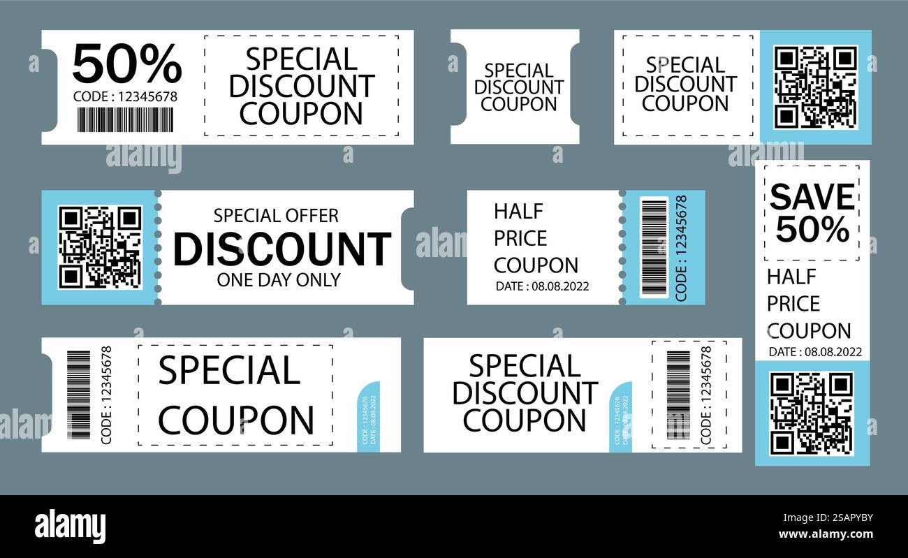 Free vector special offers promo vouchers templates set Stock Vector ...