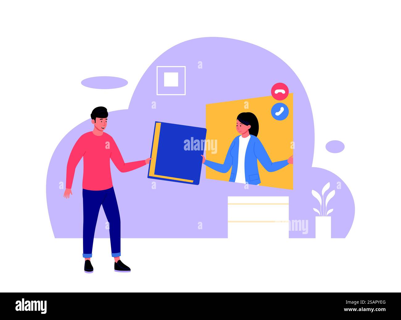 Online course. Cartoon scenes of persons learning at home. Vector of ...