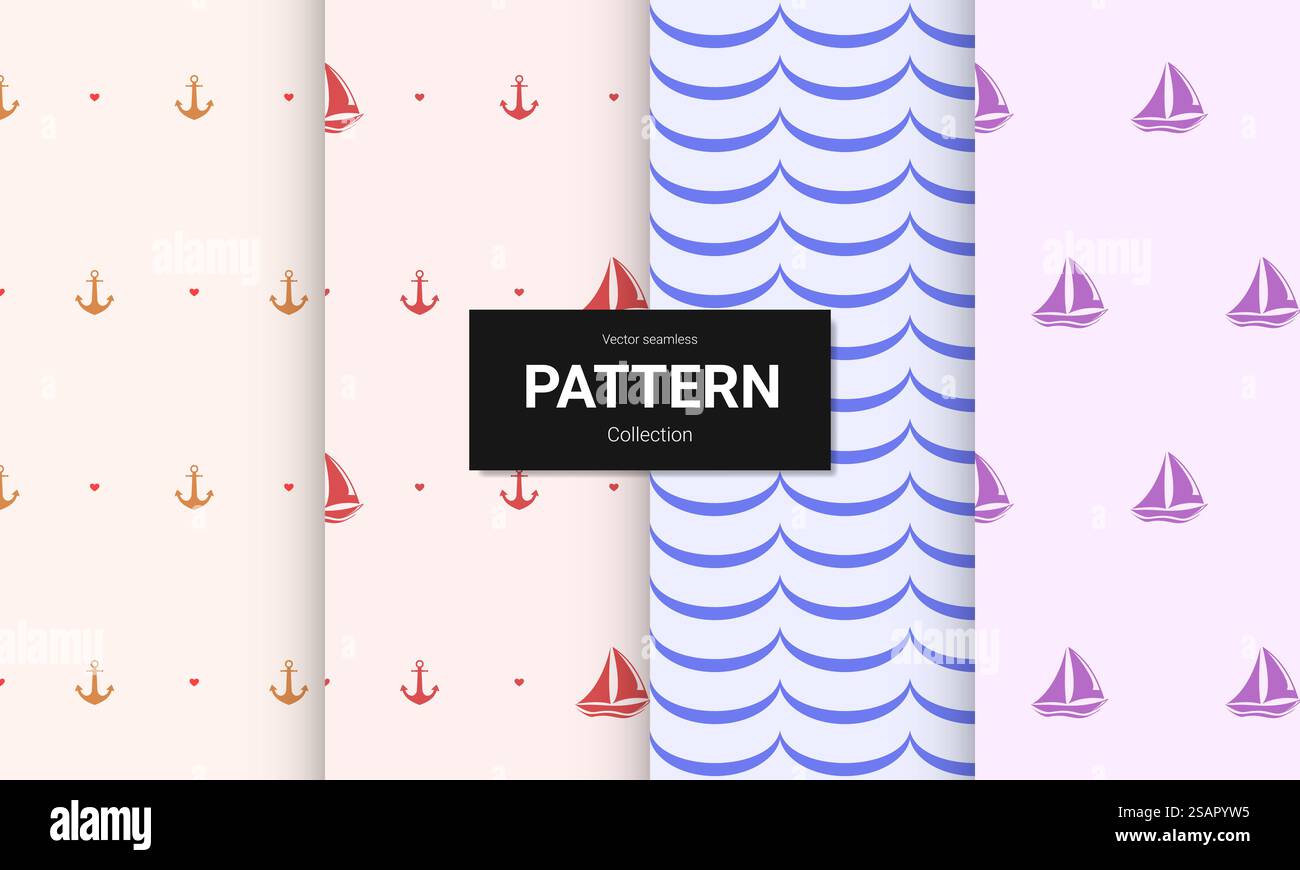 Beautiful seamless background maritime Stock Vector Images - Alamy