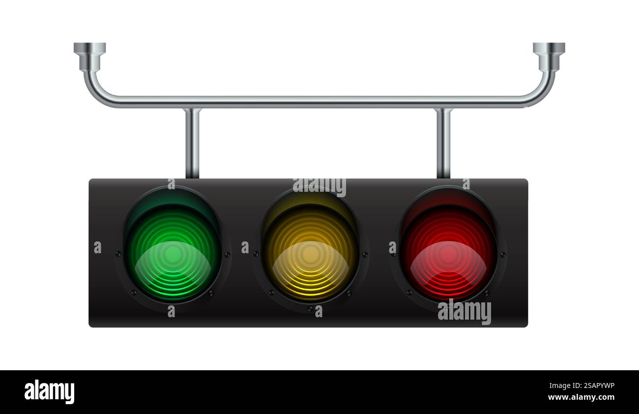 Yellow traffic light flashing warning hi-res stock photography and ...