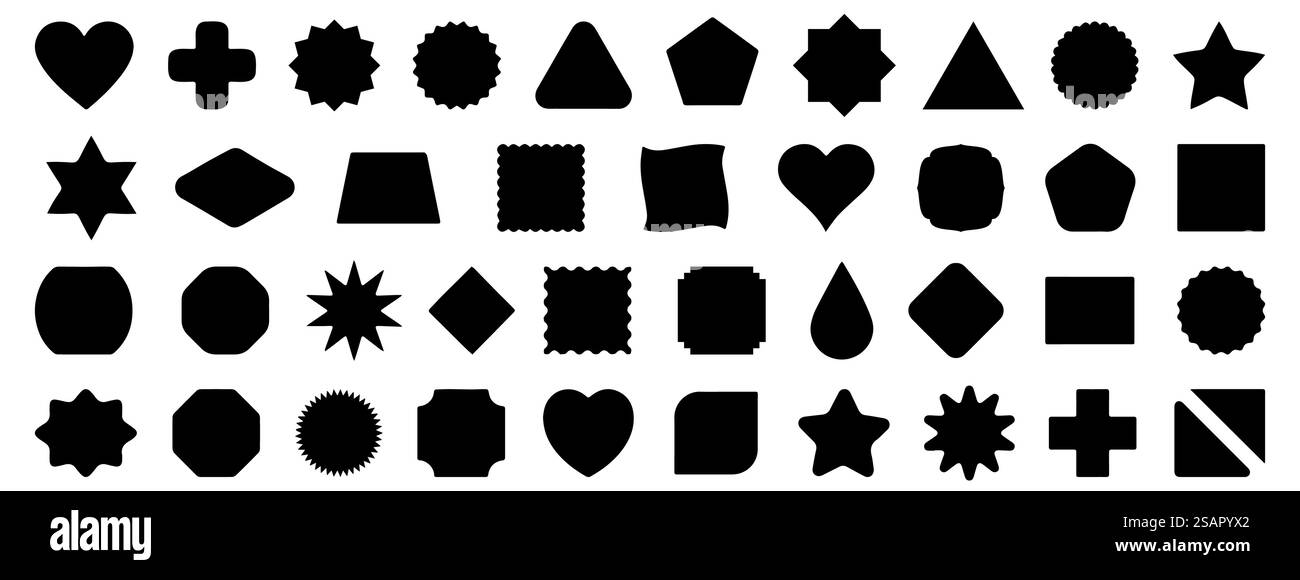 Abstract geometric shapes element for design. Different geometric forms ...