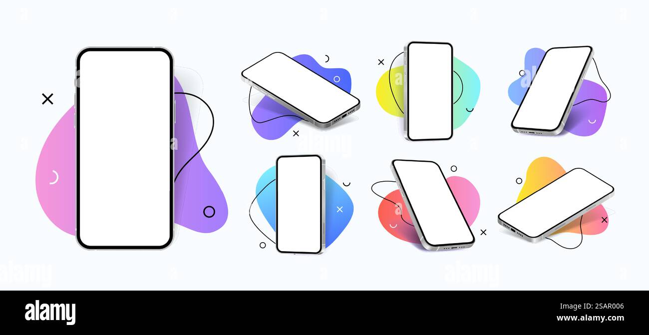 Mobile phone mockup on Stock Vector Images - Alamy